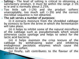 Fermentation of vegetables and meat products | PPTX