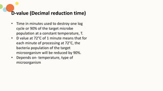 Sterilization and thermal death kinetics | PPTX