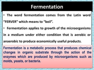 Fermentation pptx | PPTX