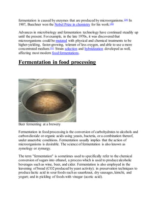 Fermentation process | PDF