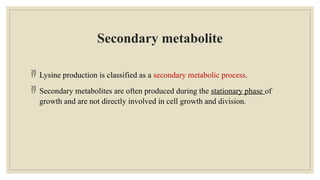 Fermentation Process for lysin production.pptx