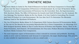 Fermentation process - a typical Fermenter, Media formulation | PPTX