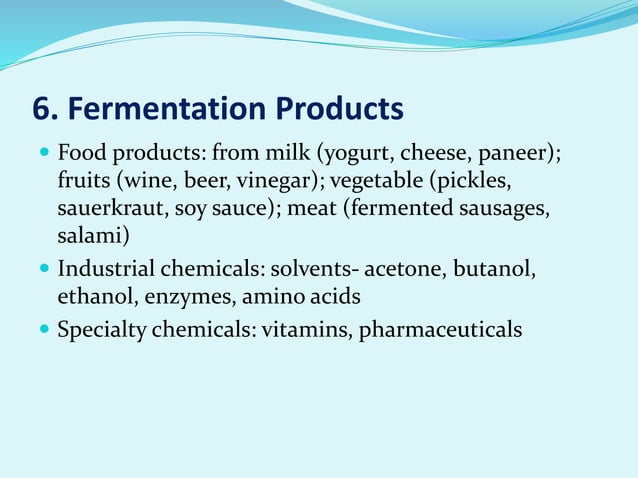 Fermentation process and products | PPTX | Chemistry | Science
