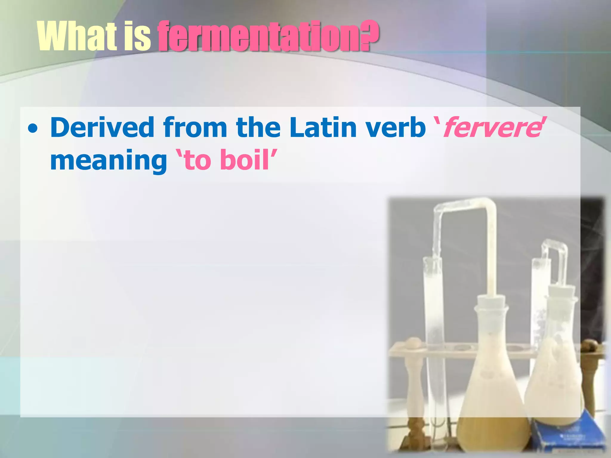 Fermentation processes and their application | PPTX
