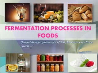 Fermentation processes and their application | PPTX