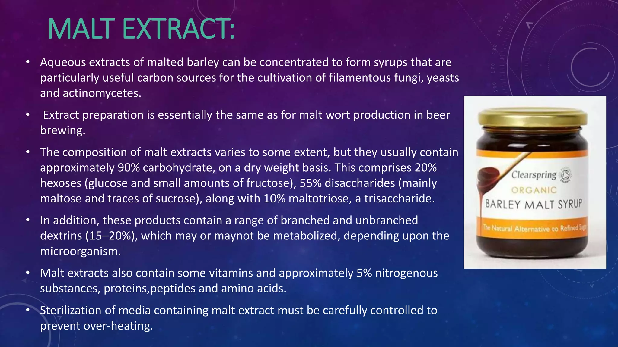 Fermentation media & raw materials used in industrial fermentation. | PPTX