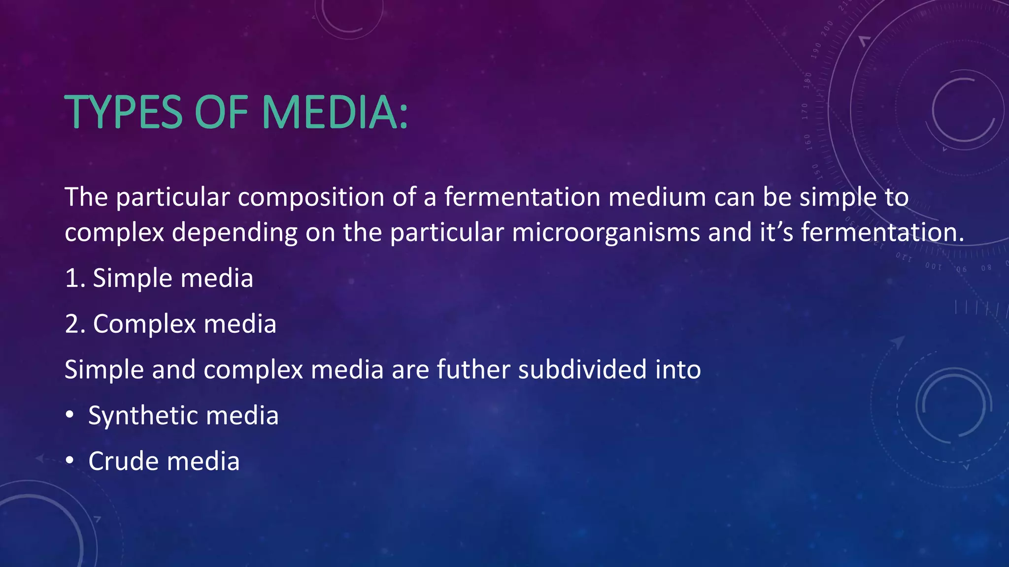 Fermentation media & raw materials used in industrial fermentation. | PPTX