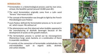 Fermentation technology and its application .pptx