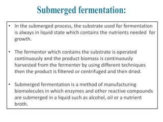 Fermentationtechnology (biotech) | PPTX | Chemistry | Science