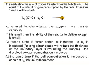 Fermentation Technology - Oxygen transfer, Antifoam Agents, Agitation ...