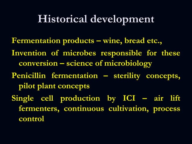 Fermentation technology, Bioprocess Principles | PPT | Chemistry | Science