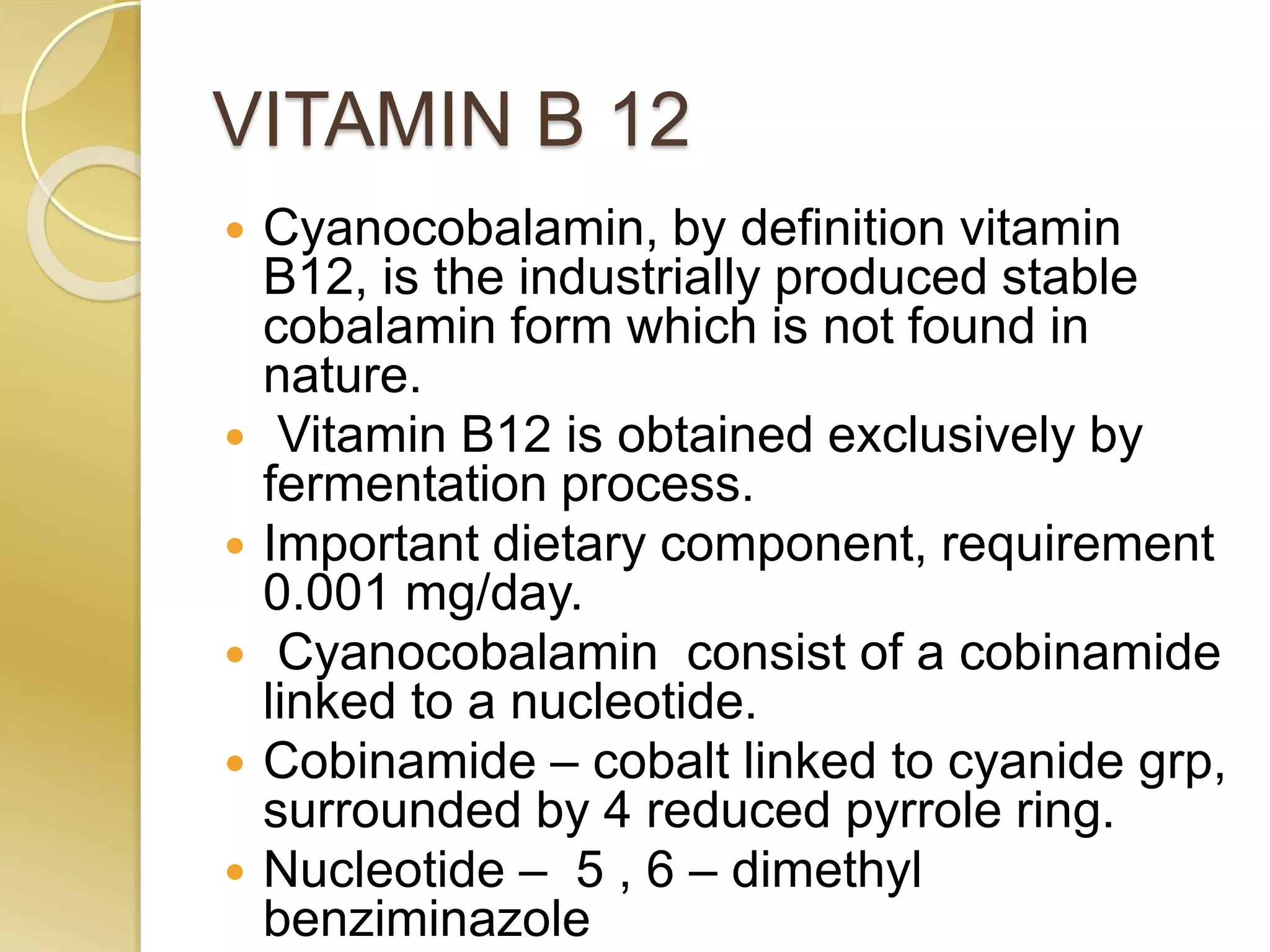 Fermentative production of vitamins and amino acids | PPTX