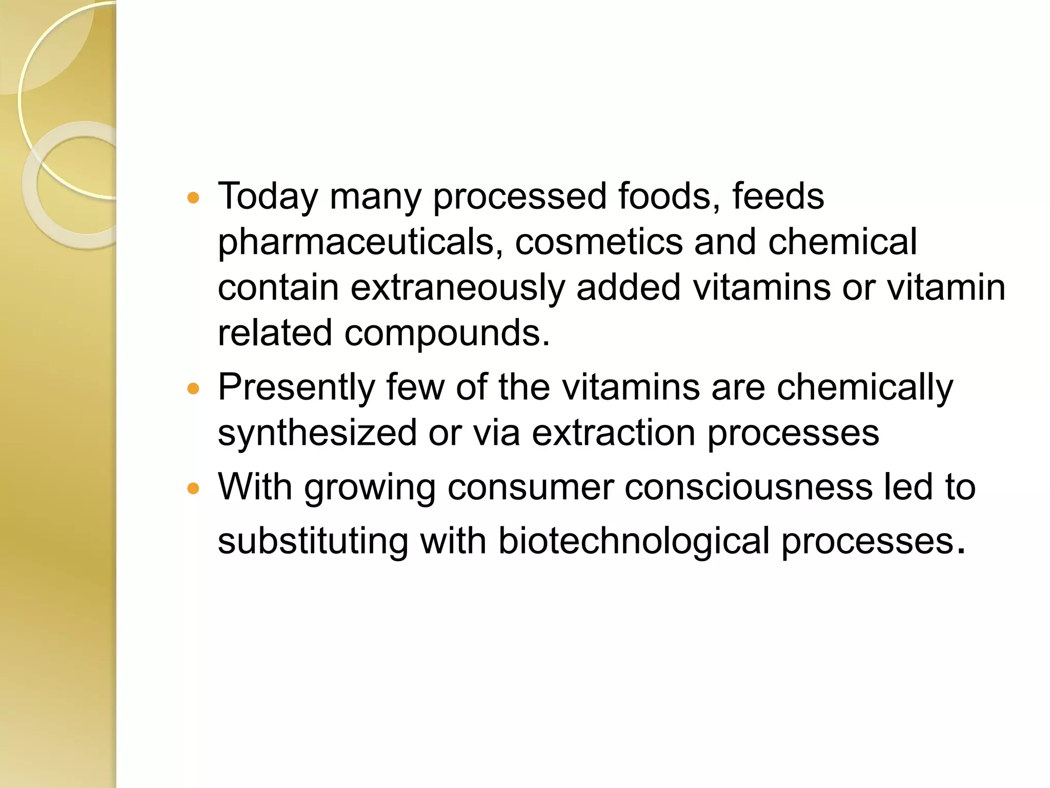 Fermentative production of vitamins and amino acids | PPTX