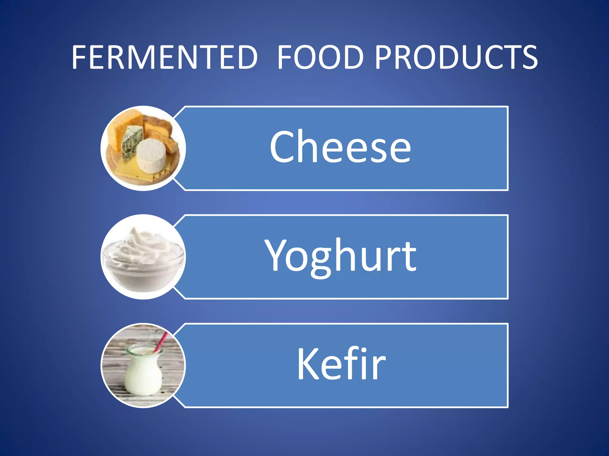 Fermented food products cheese,yoghurt,kefir | PPTX