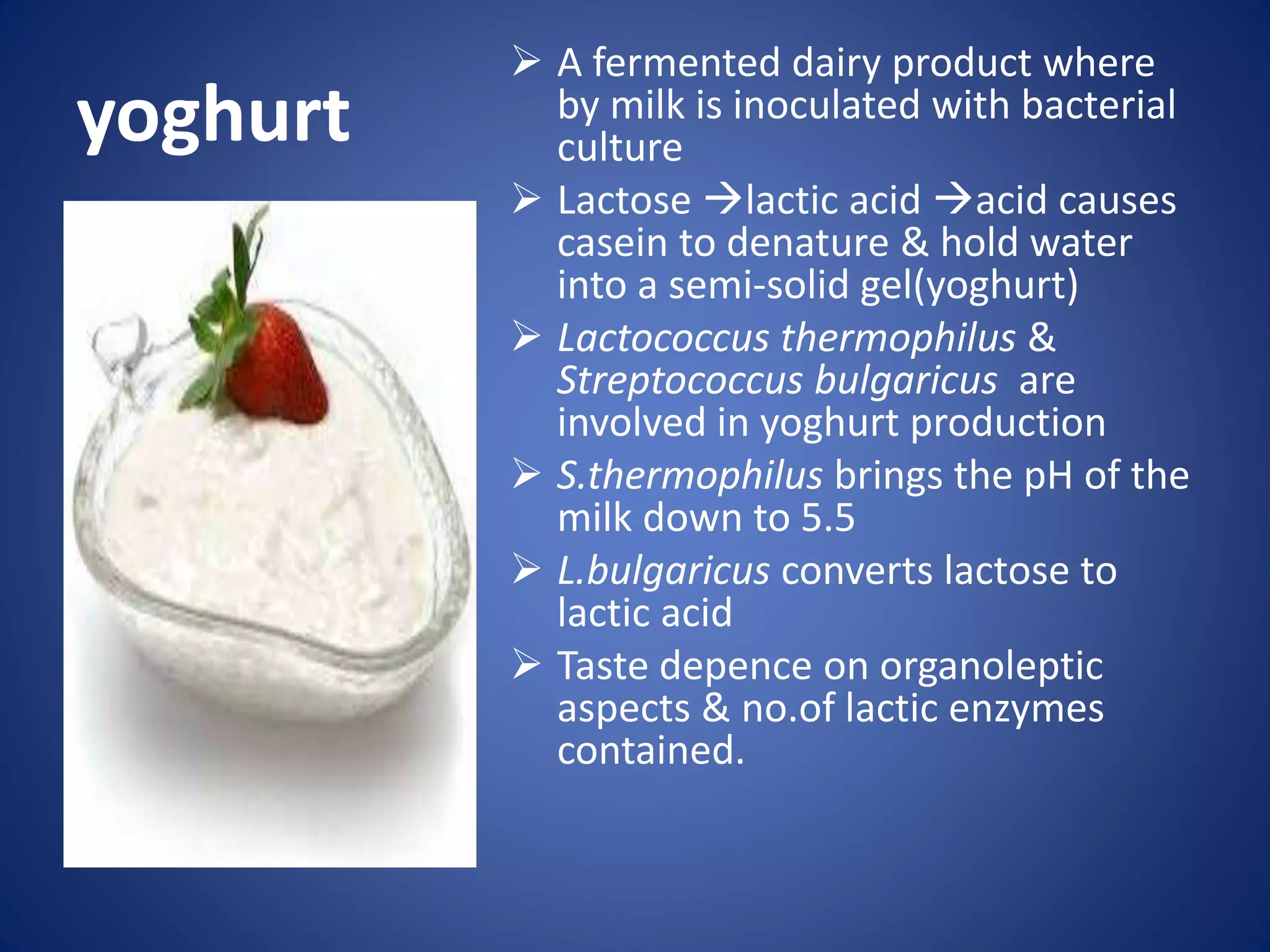 Fermented food products cheese,yoghurt,kefir | PPTX