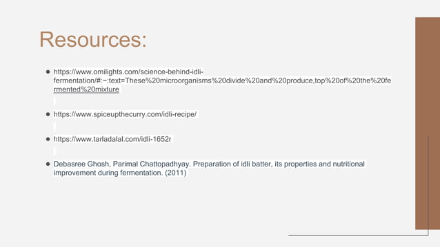 Fermented Indian Food - IDLI.pptx | Chemistry | Science