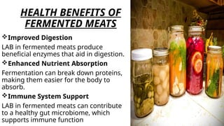 Fermented meat and meat products - Food Biotechnology | PPTX
