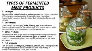 Fermented meat and meat products - Food Biotechnology | PPTX