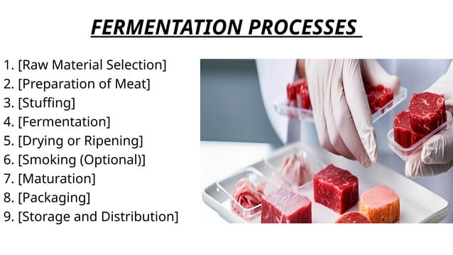 Fermented meat and meat products - Food Biotechnology | PPTX