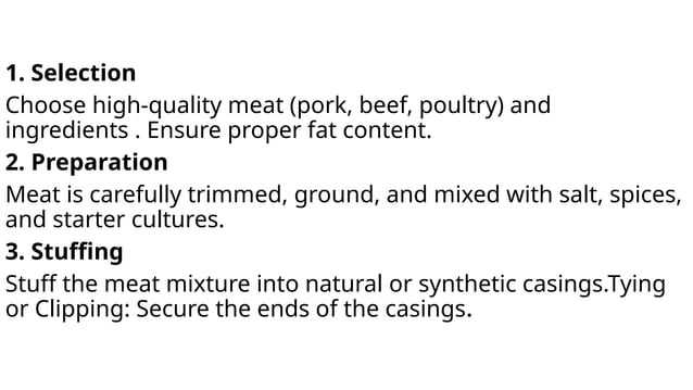 Fermented meat and meat products - Food Biotechnology | PPTX