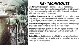 Fermented meat and meat products - Food Biotechnology | PPTX