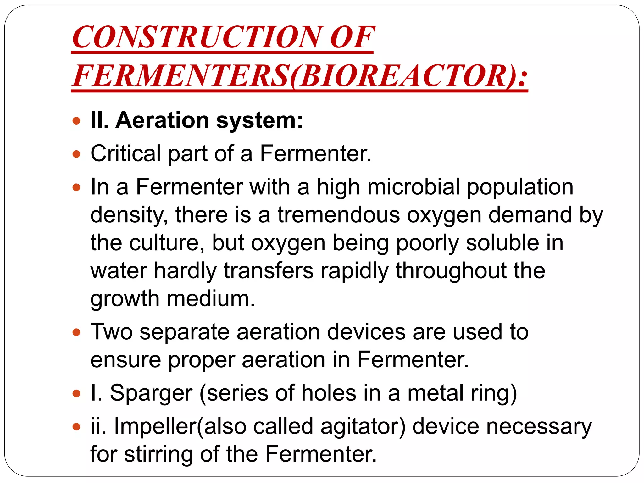 Fermenters and its types | PPTX