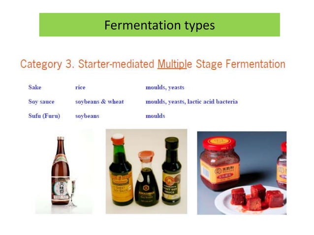 Fermentation types for Food Products | PPTX