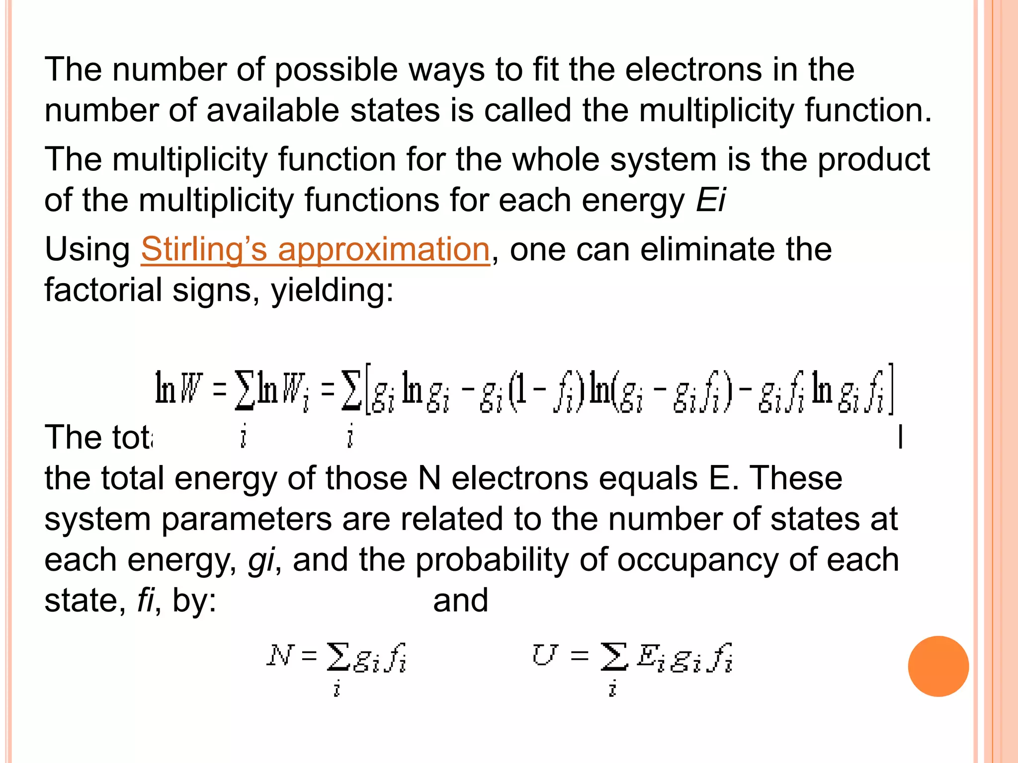 Fermi dirac basic part 1 | PPTX