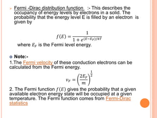 Fermi dirac basic part 1 | PPTX