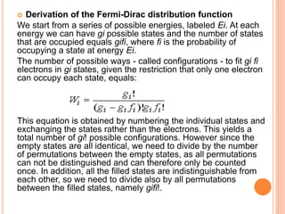 Fermi dirac basic part 1 | PPTX