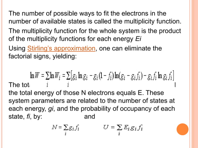 Fermi dirac basic part 1 | PPTX | Physics | Science