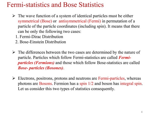 Fermi Dirac Distribution Pptx Physics Science