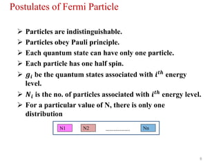 Fermi dirac distribution | PPTX