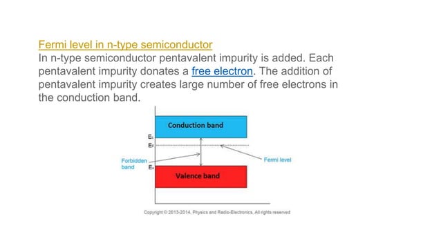 Fermi level in extrinsic semiconductor | PPTX | Chemistry | Science