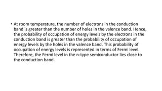 Fermi level in extrinsic semiconductor | PPTX