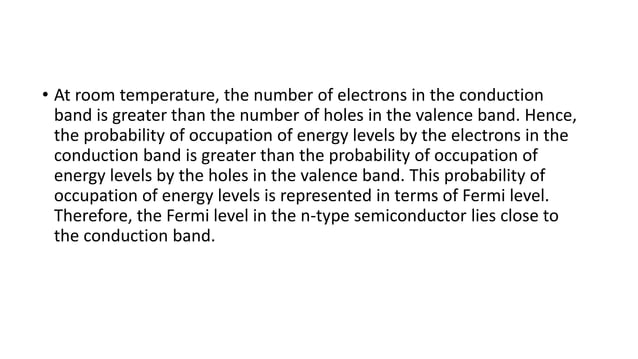 Fermi level in extrinsic semiconductor | PPTX | Chemistry | Science