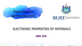 Fermi level in semiconductors | PPTX