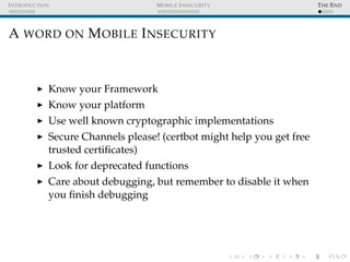 Mobile Day - App (In)security | PPT
