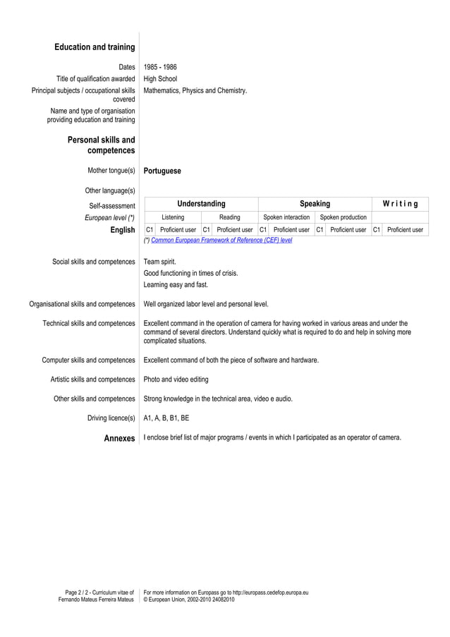 Fernando mateus CV | PDF