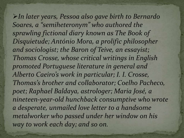 Fernando pessoa poem portuguese litearture | PPTX
