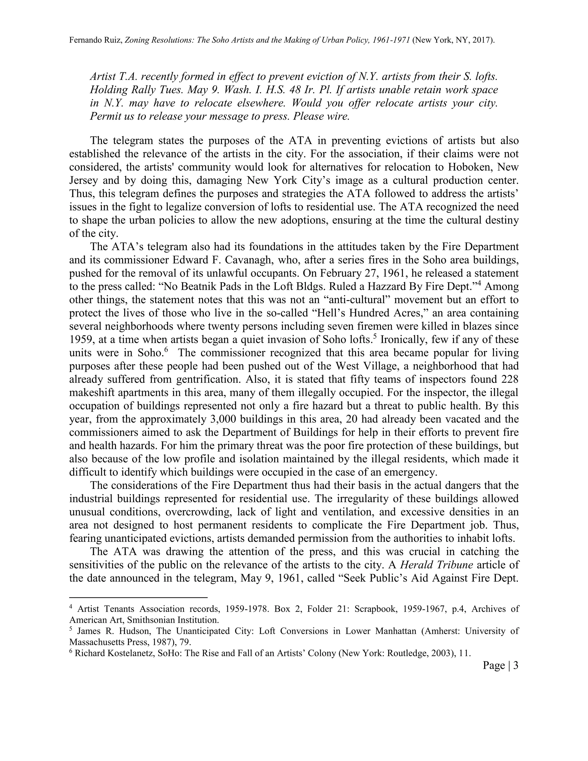 Zoning Resolutions: The Soho Artists and the Making of Urban Policy ...