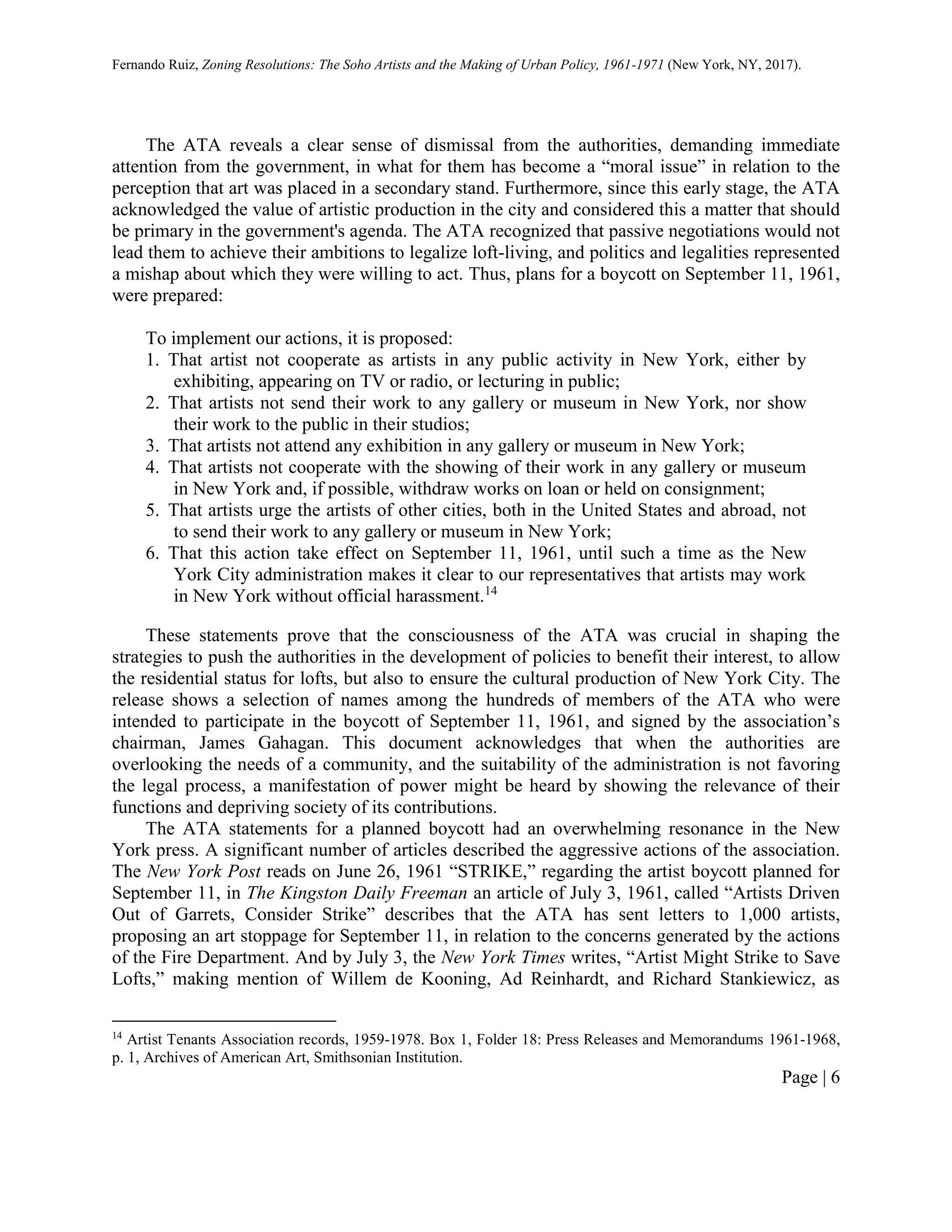 Zoning Resolutions: The Soho Artists and the Making of Urban Policy ...