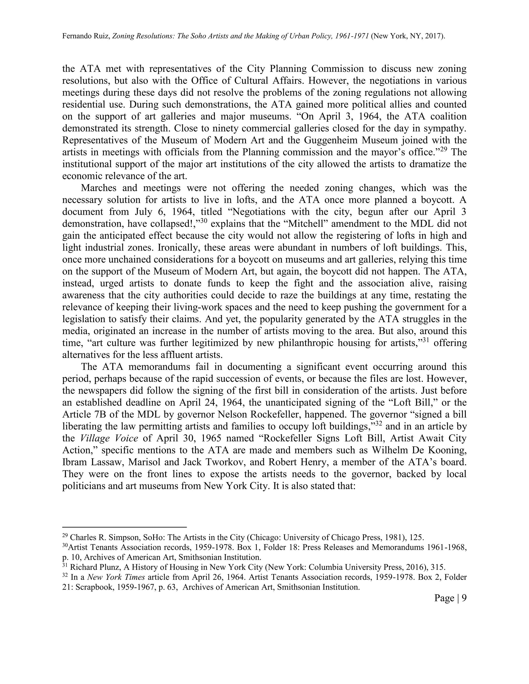 Zoning Resolutions: The Soho Artists and the Making of Urban Policy ...