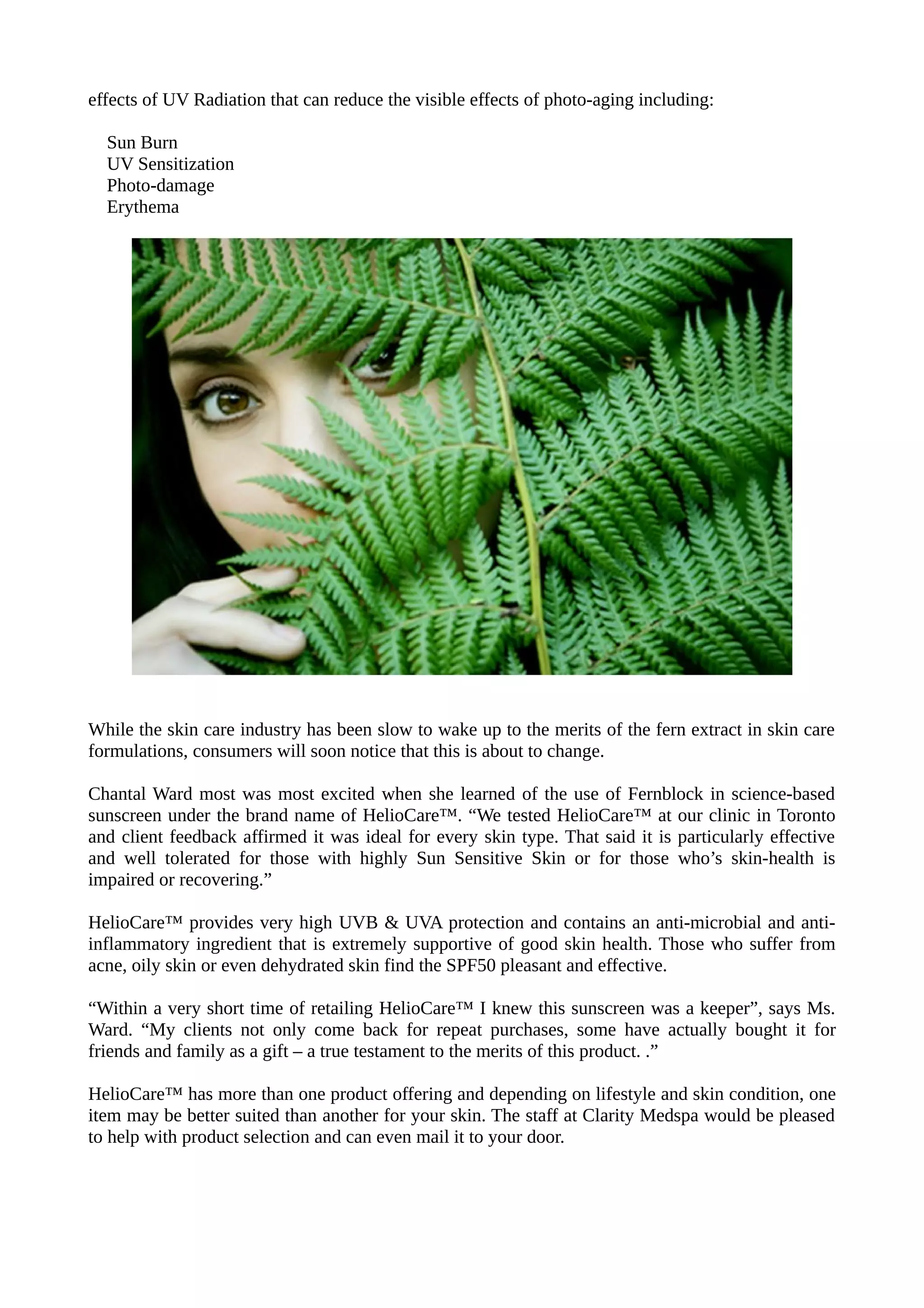 Fern extract | PDF | Skin Care | Beauty