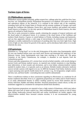 Fern extract | PDF