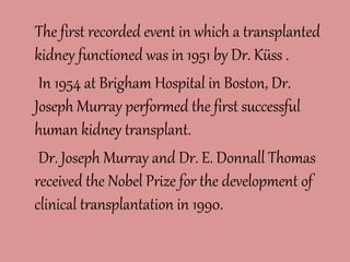 History of transplants | PPT