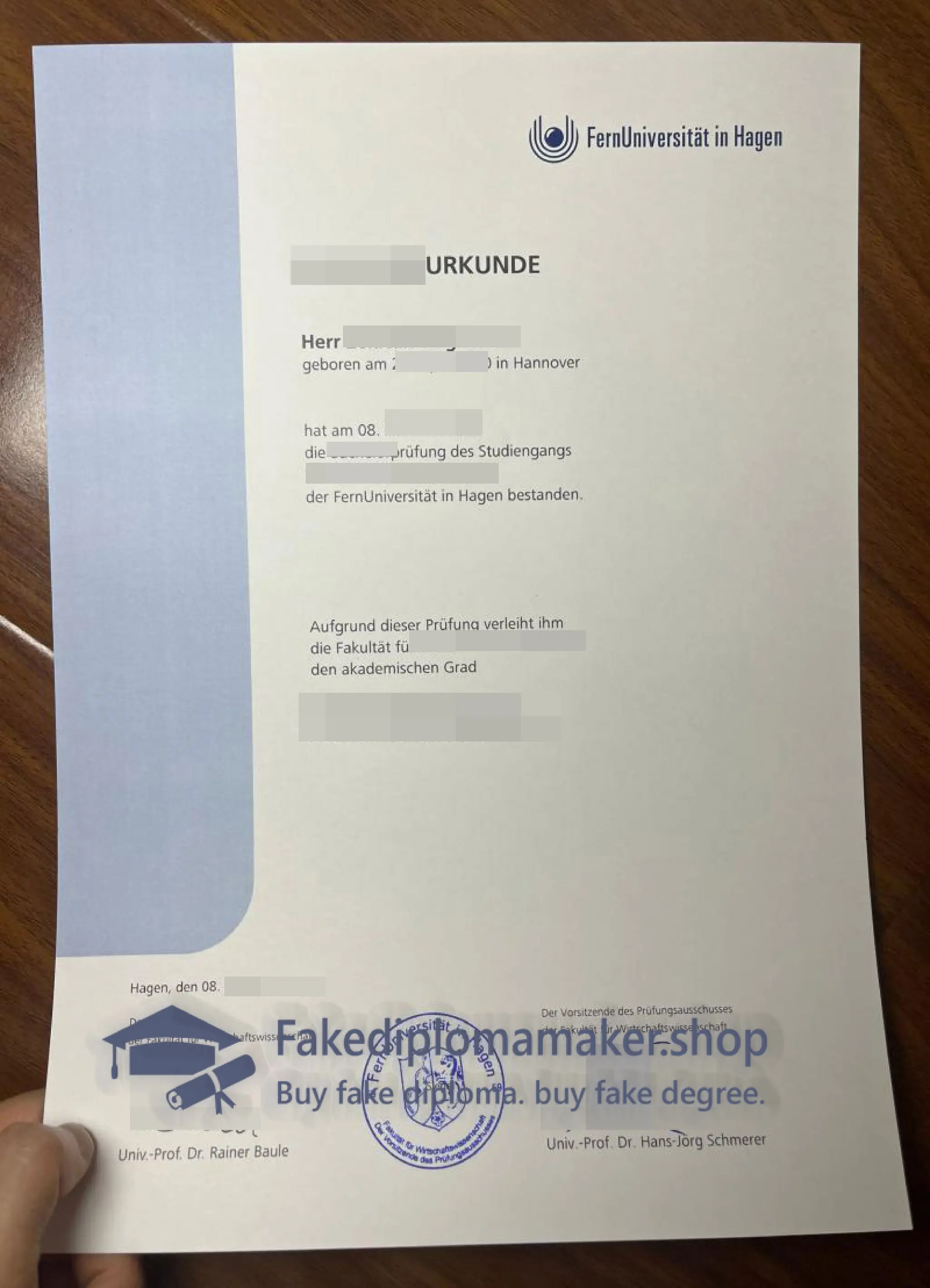 How to get FernUniversität in Hagen Urkunde? | PDF