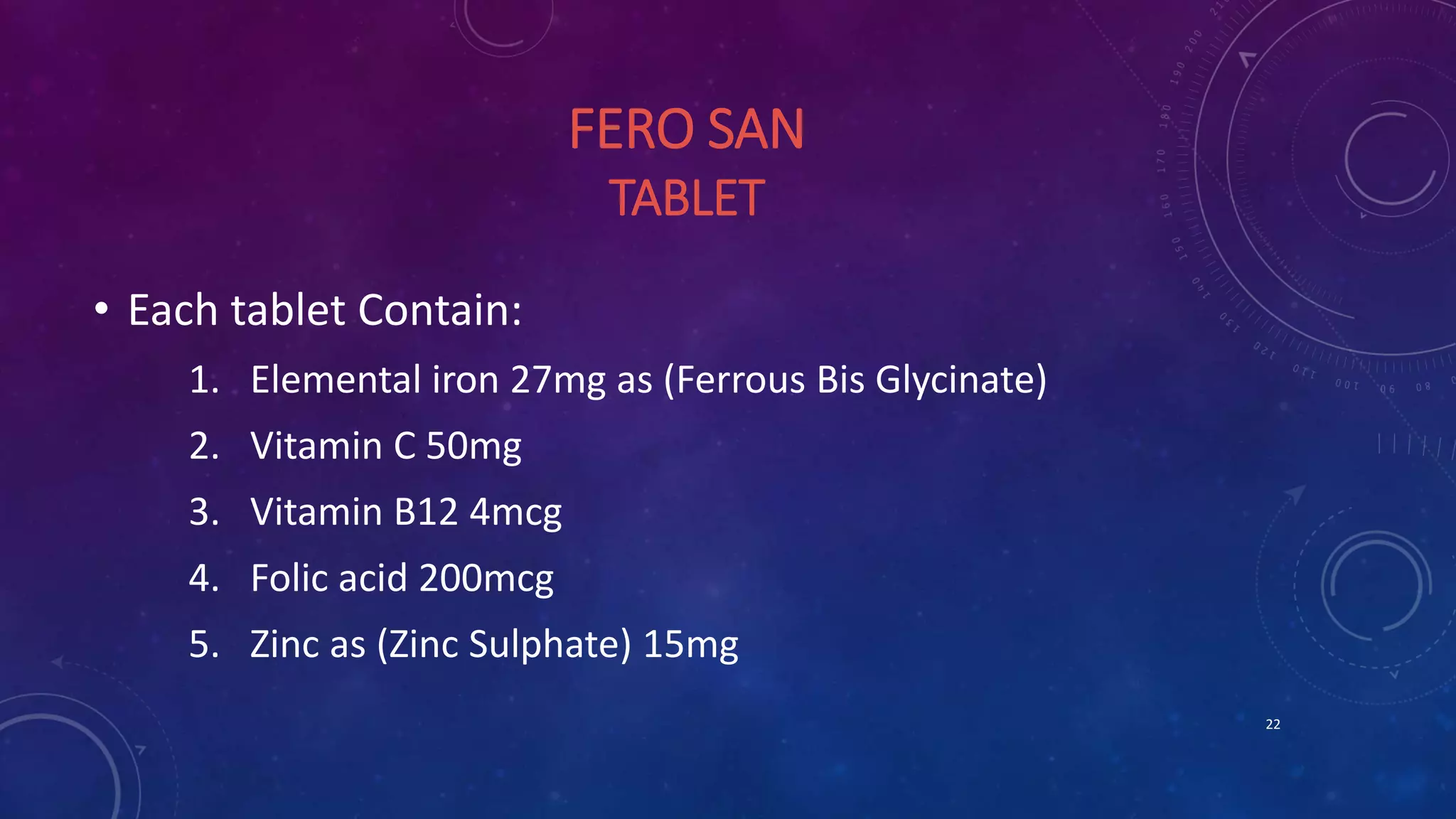 Ferrous Bisglycinate (FeroSan syp/tab) | PPTX