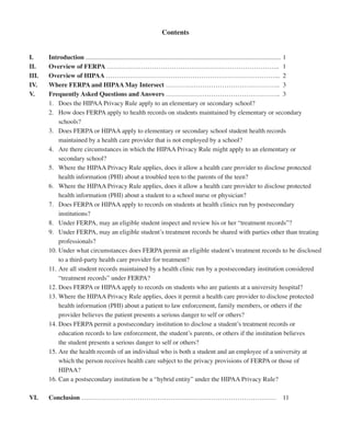 FERPA & HIPAA Information Sharing In Schools | PDF | Health Insurance ...