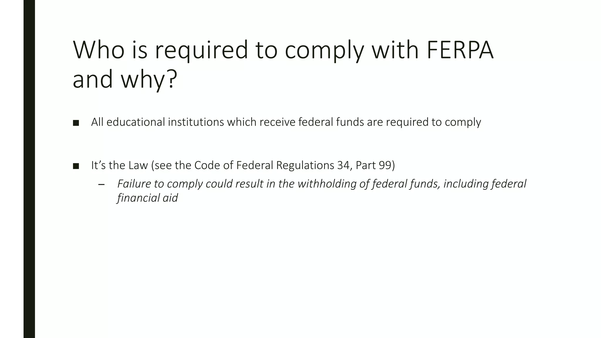 FERPA CVAD Foundations Program | PPT